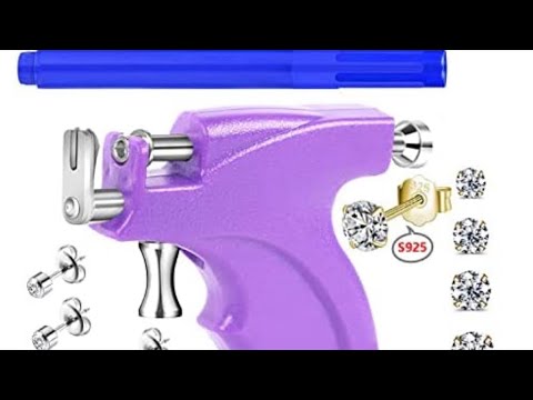 Piercing my cartilage or Flat with piercing gun from Amazon:) - YouTube