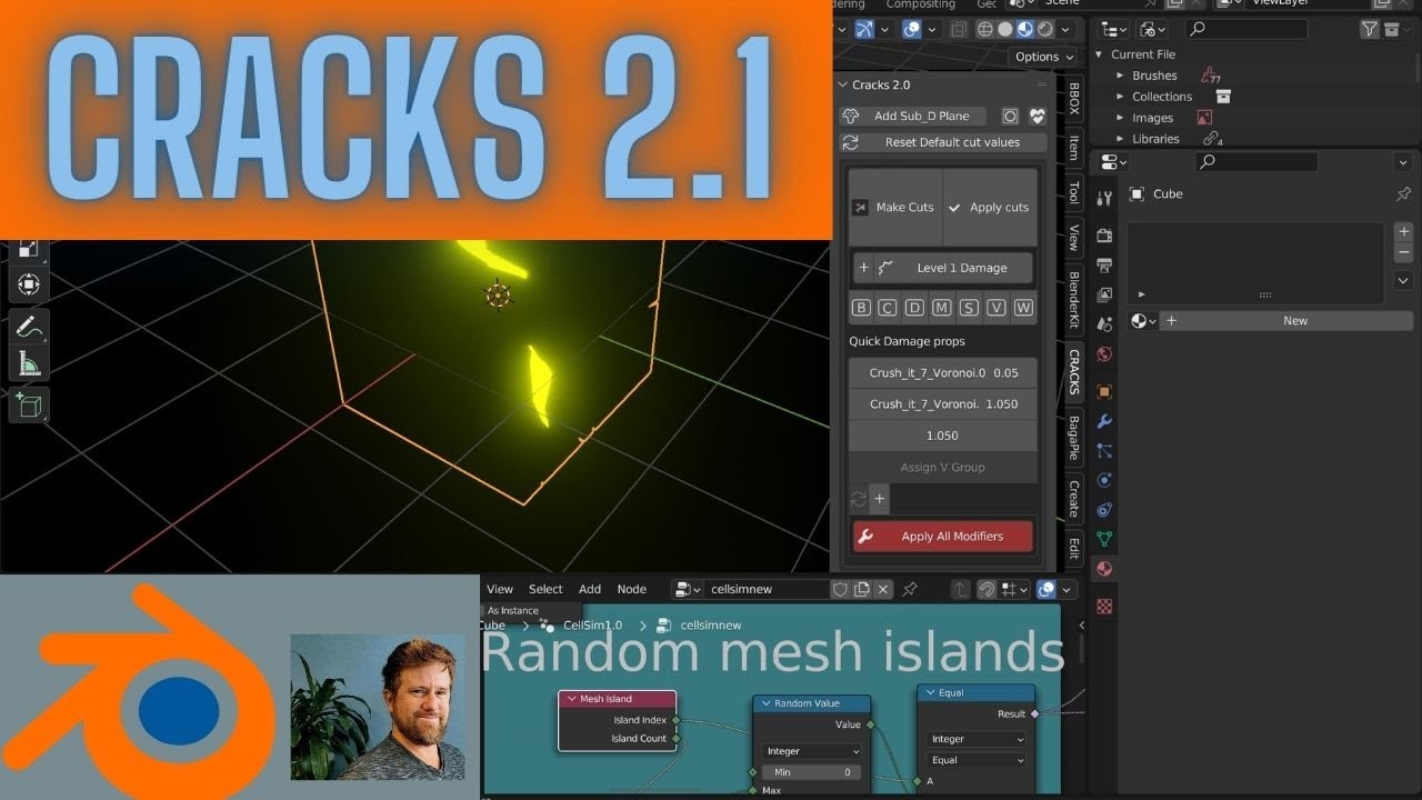 Blender's none-destructive damage via vertex & textures - YouTube