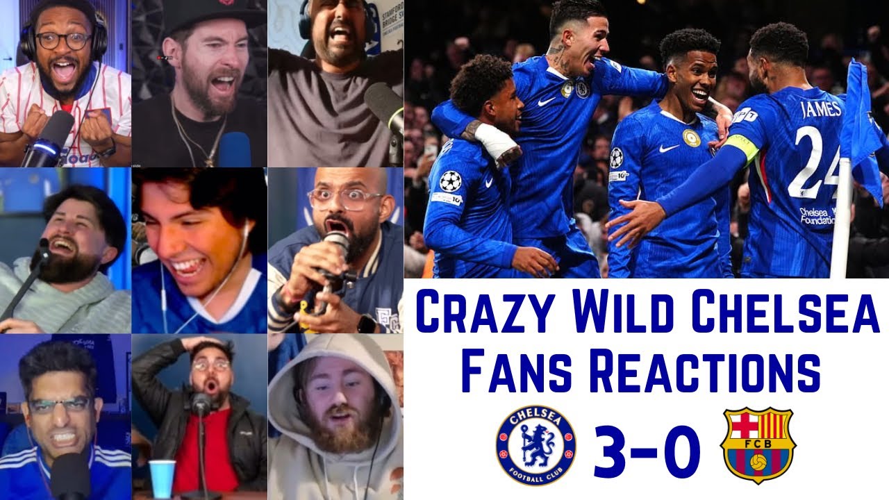Crazy Wild Chelsea Fans Reactions to CHELSEA 3-0 BARCELONA | UEFA ...