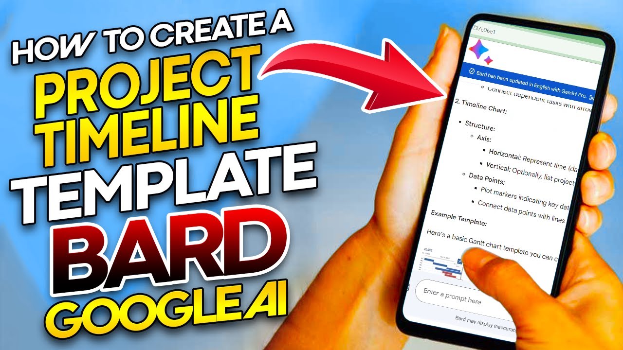 How to create a project timeline template using Bard Ai - YouTube