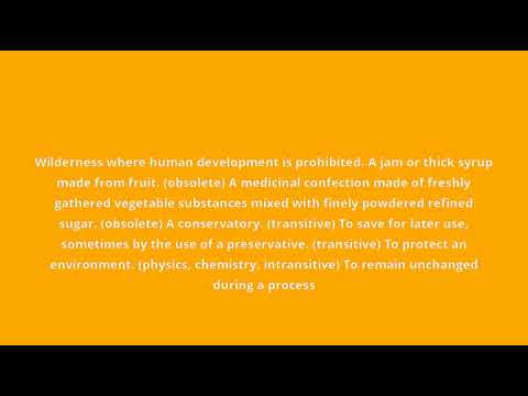 what is the meaning of conserve - YouTube