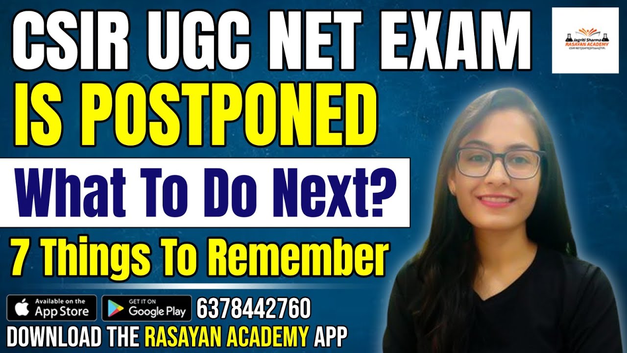 What to do when exam is POSTPONED? CSIR UGC NET JUNE 2024 exam ...