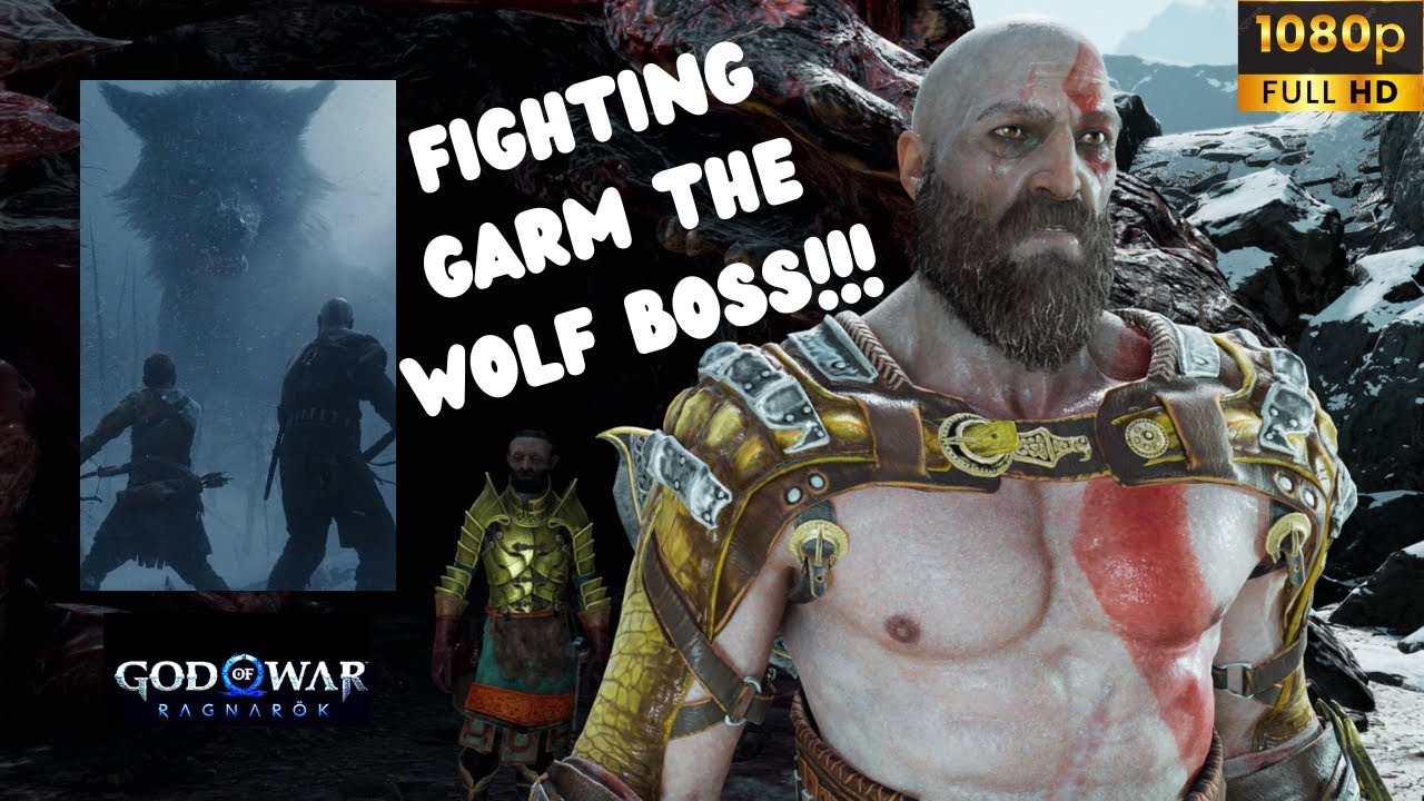 Fighting garm the wolf boss!! god of war ragnarok - YouTube