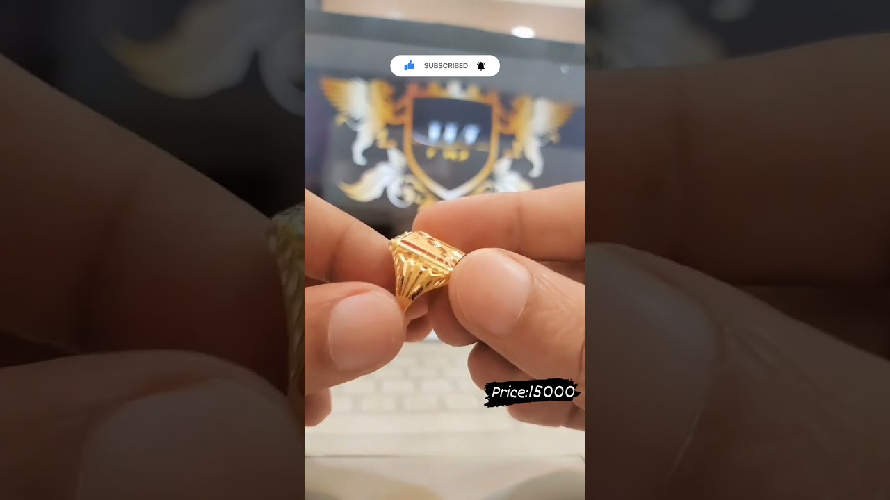 3 GRAM RING FOR MENS (916 HALLMARK) @Waheguru Jewellers - YouTube