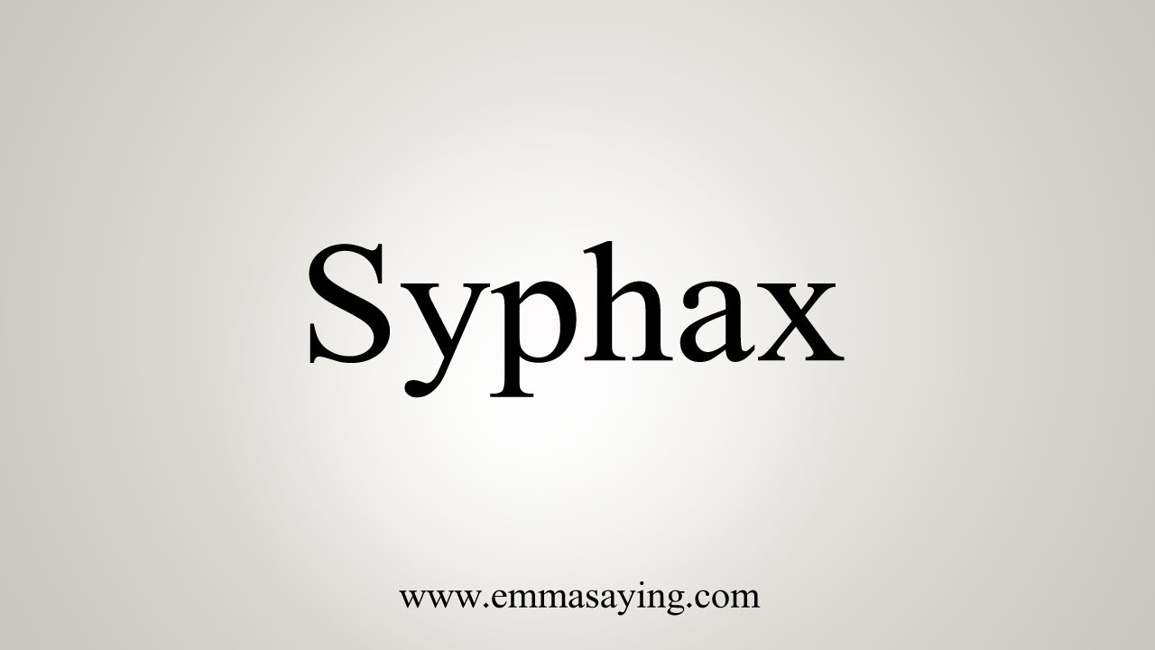 How To Say Syphax - YouTube