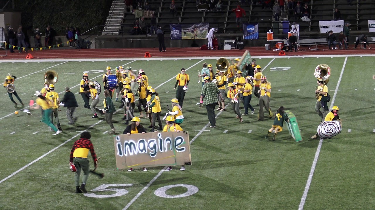 HSU Marching Lumberjacks Field Show 10/21/17 SAVE HSU FOOTBALL #2 - YouTube