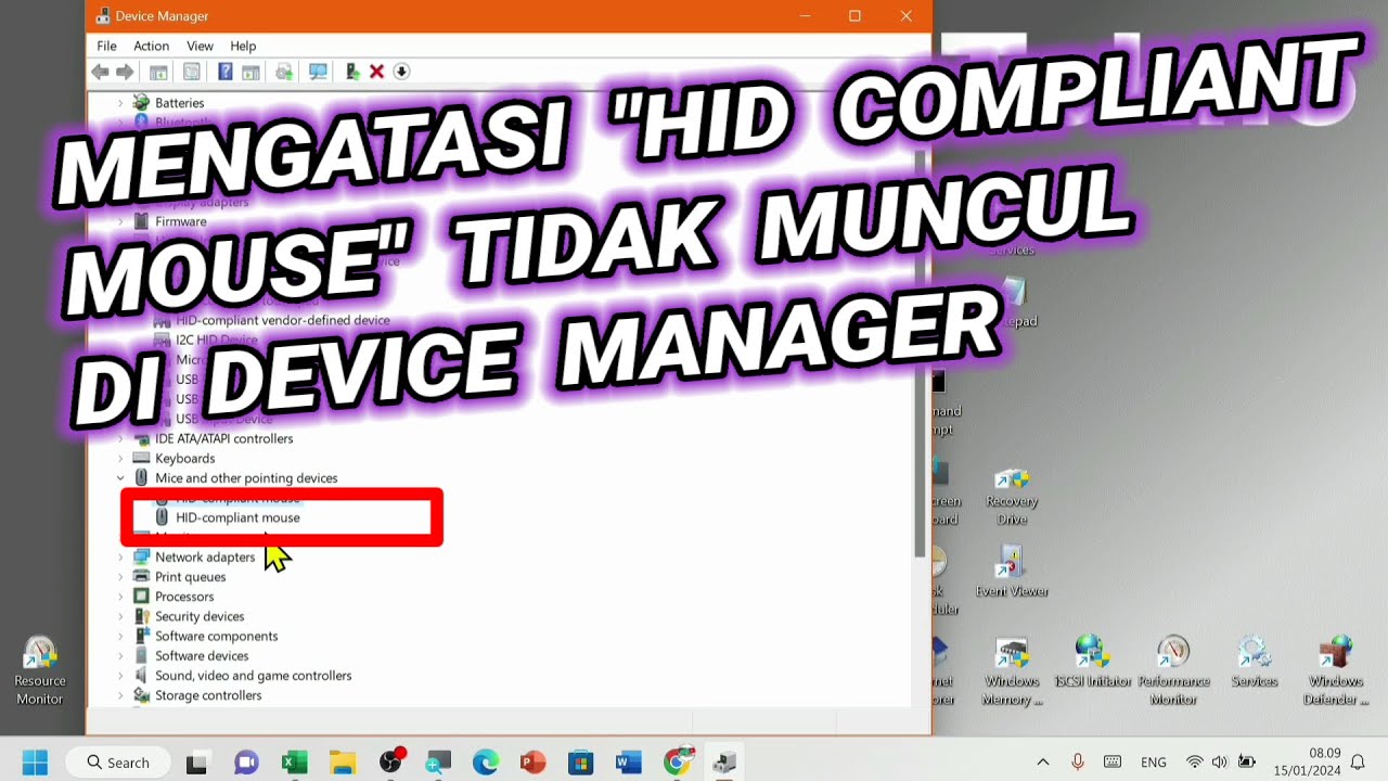 Tutorial Memunculkan "HID Compliant Mouse" di Device Manager Windows 11 ...