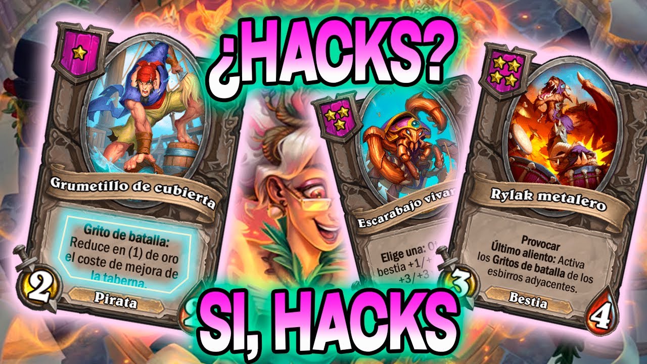 HACKS? BUG? SI! Hearthstone campos de batalla battlegrounds en español - YouTube