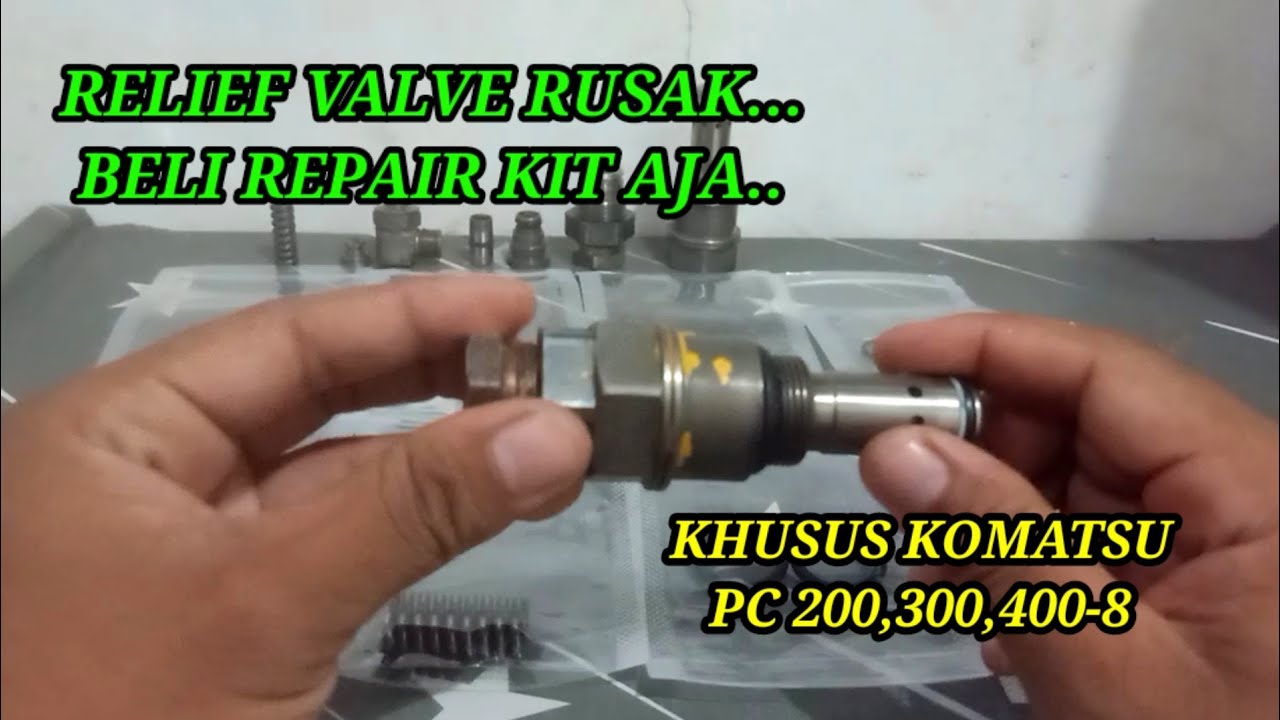 Repair kit relief valve, excavator Komatsu PC 200,300,400-8 ...