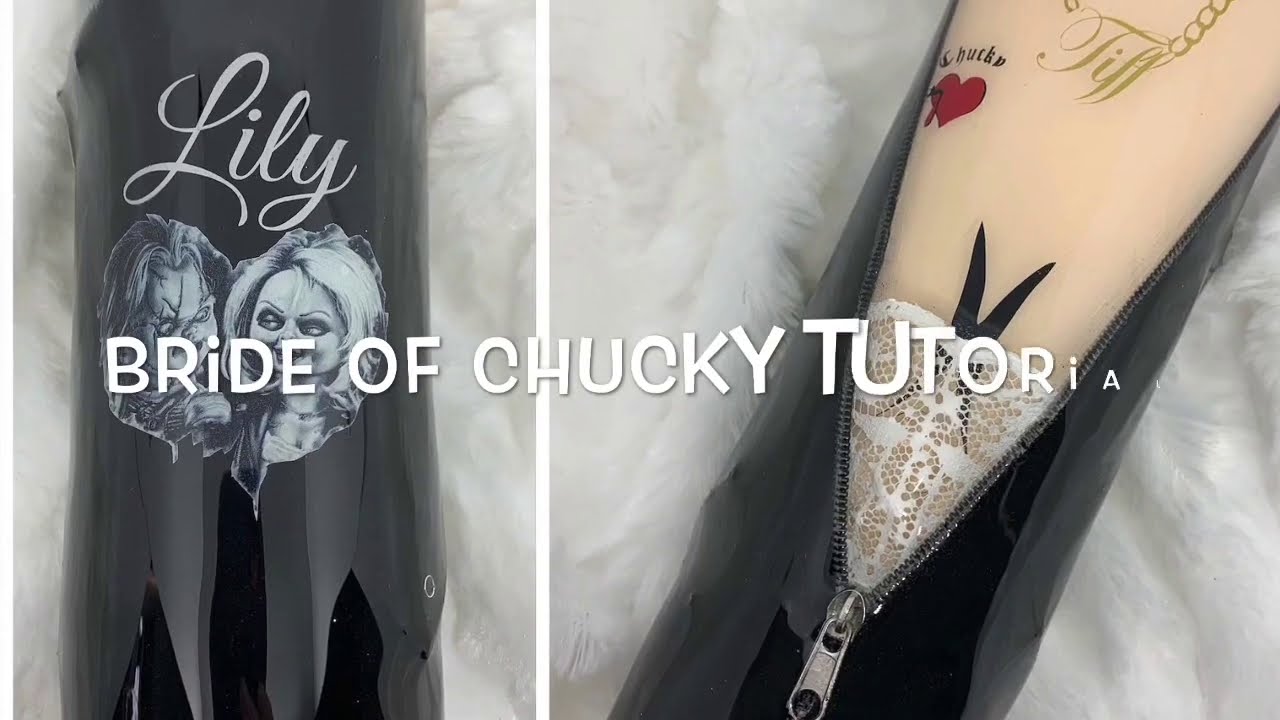 Zipper Tumbler Tutorial Bride of Chucky - YouTube
