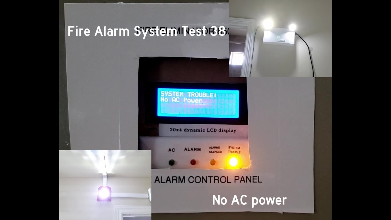 Fire Alarm System Test 38: No AC power - YouTube
