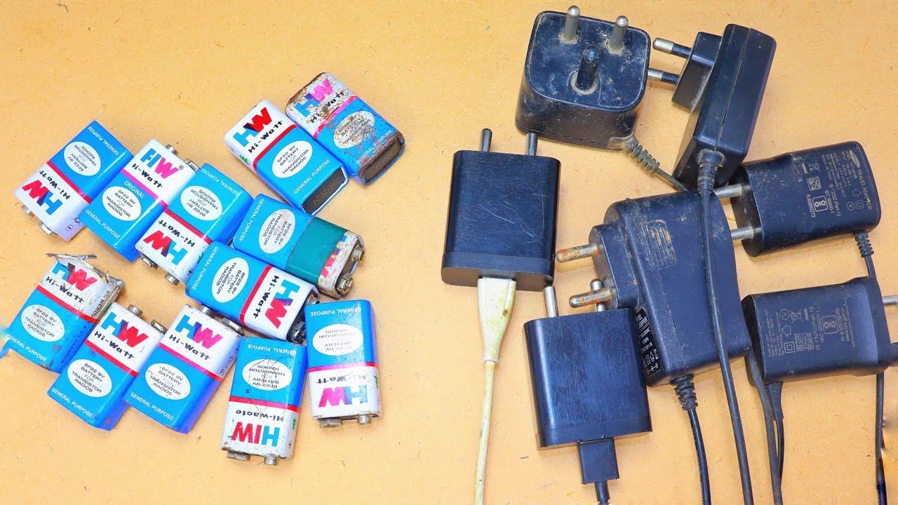 Awesome uses of old 9v Battery and Mobile Charger - YouTube