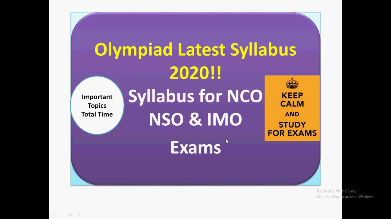 Olympiad Latest Syllabus 2020 Syllabus For NCO NSO IMO Exams YouTube olympiad-latest-syllabus-2020-syllabus-for-nco-nso-imo-exams-youtube