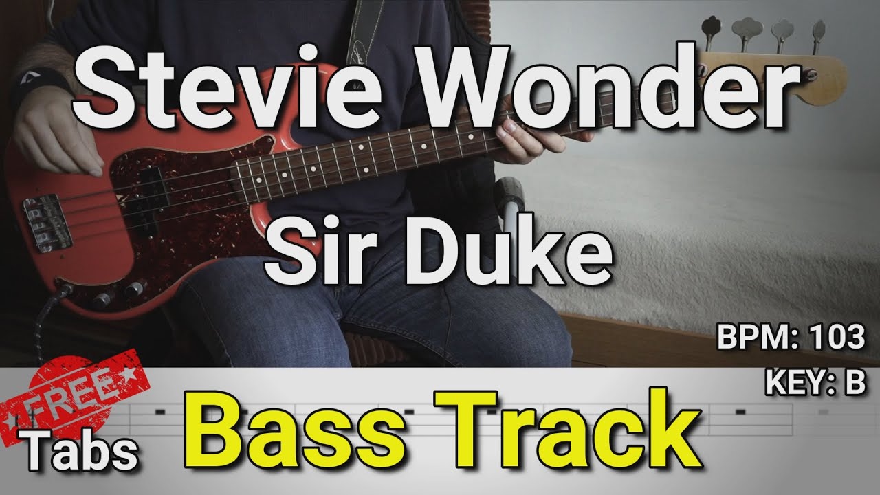 Stevie Wonder - Sir Duke (Bass Track) Tabs - YouTube