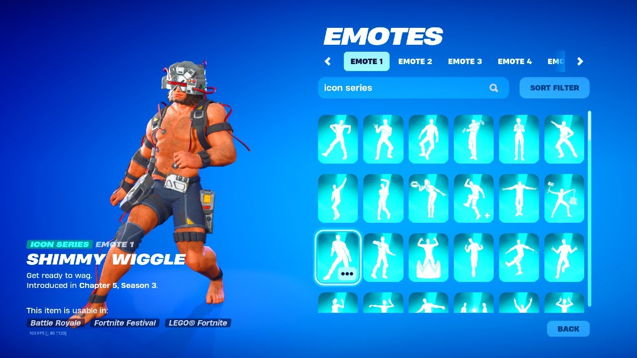 ALL NEW TIKTOK & ICON SERIES EMOTES IN FORTNITE! (Shimmy Wiggle, Mine ...