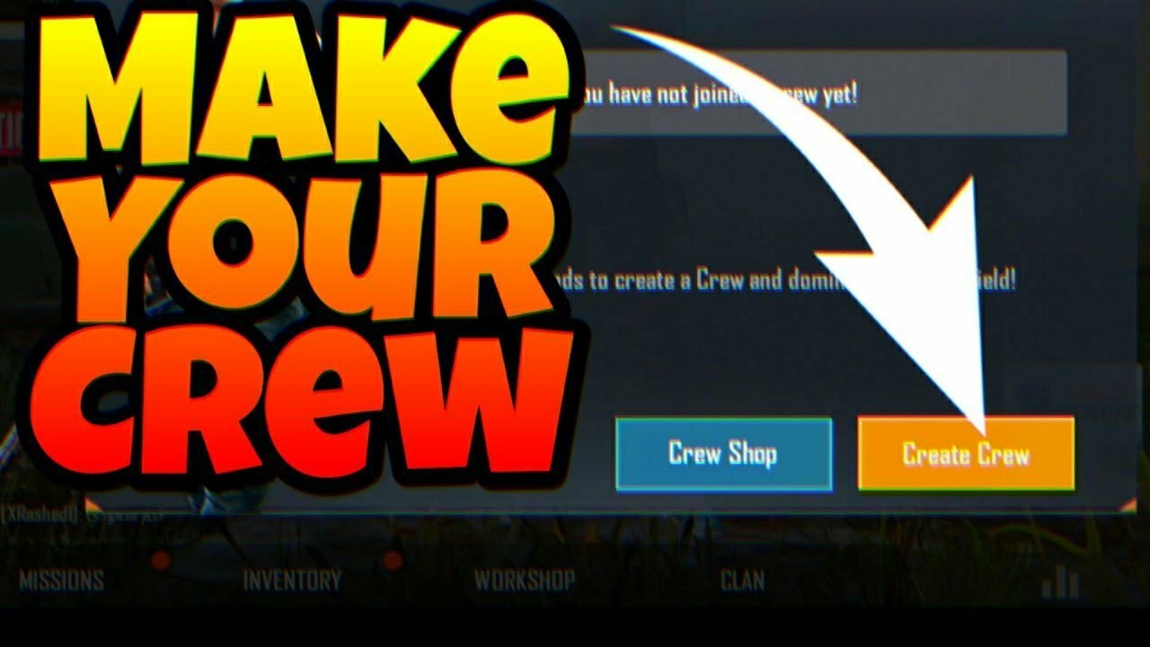 How to create crew in pubg - YouTube