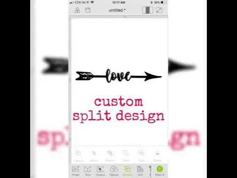 Custom Split Design with Text for Cricut Design Space - YouTube