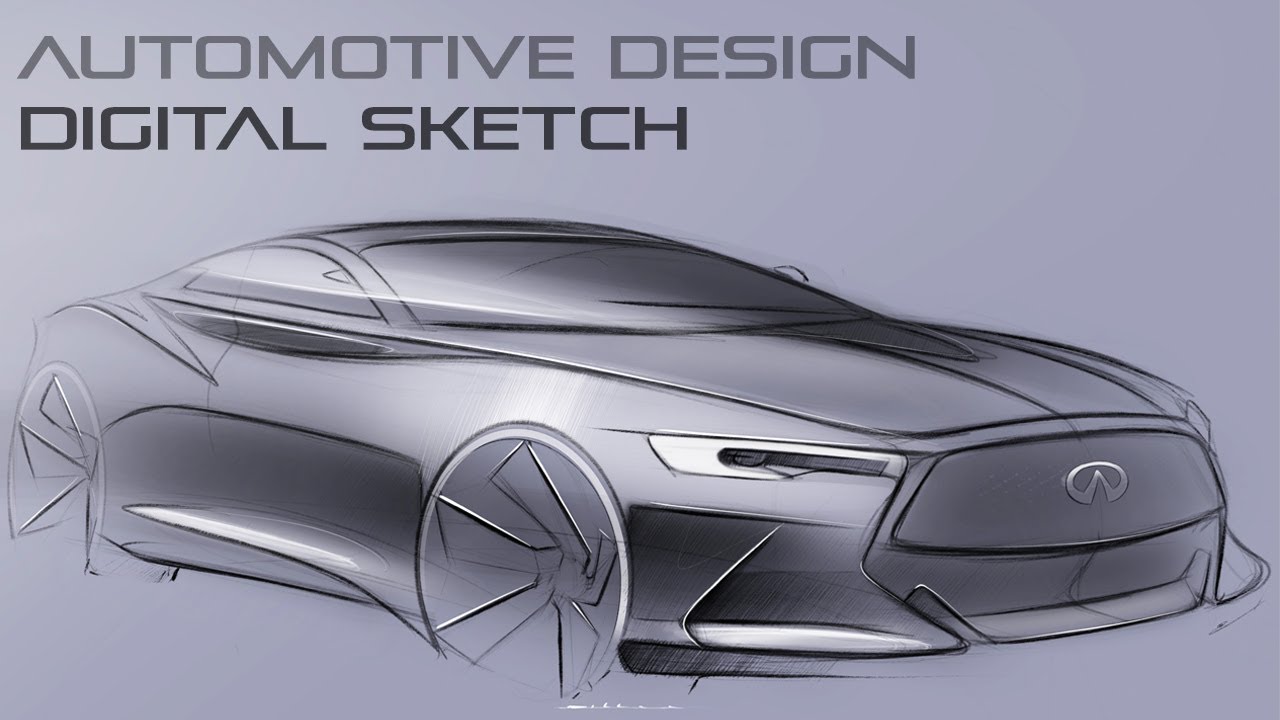 Car design on line I #DigitalSketch 1 - YouTube