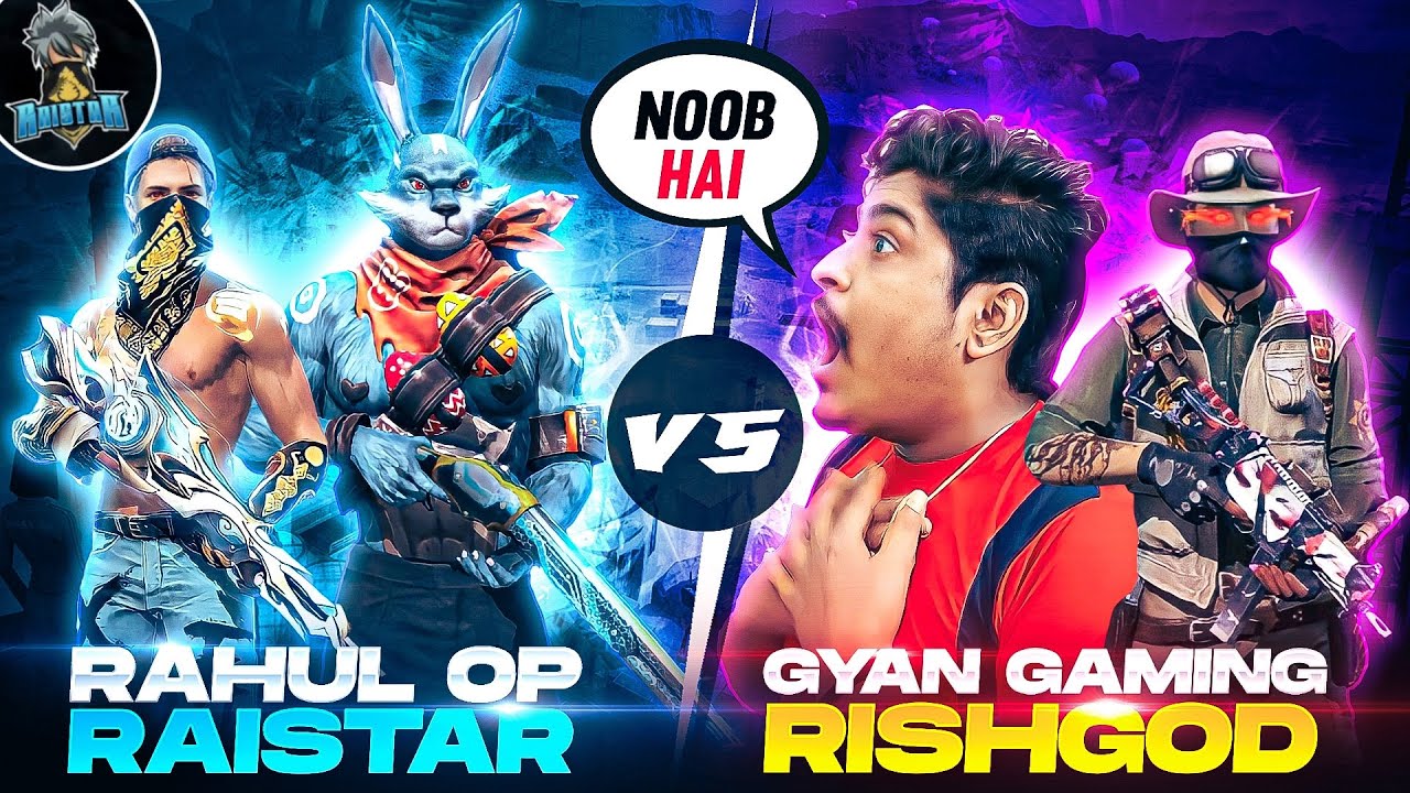 RAISTAR & RAHUL OP VS GYAN GAMING & RISHGOD 😱 FUNNIEST MATCH EVER - YouTube