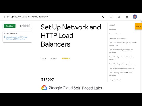 Set Up Network and HTTP Load Balancers GSP007 - YouTube