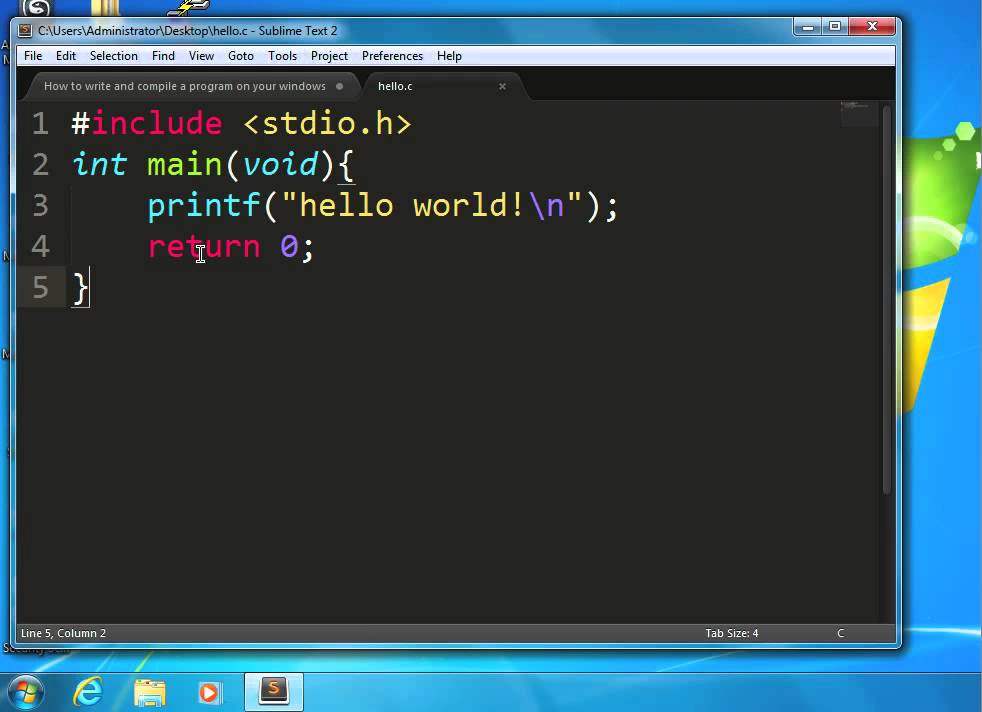 Seneca-IPC144: How to write and compile a program on Windows - YouTube