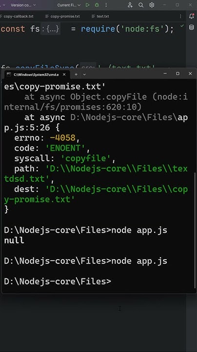 Accessing files using the Synchronous Api in Nodejs - YouTube
