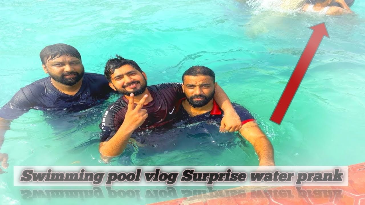 Swimming pool Surprise water prank| Swimming pool amazing water fun ...