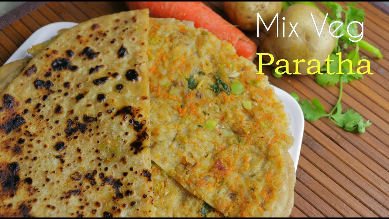 MIX VEG PARATHA -mixed vegetable Paratha | Indian Vegetable stuffed ...