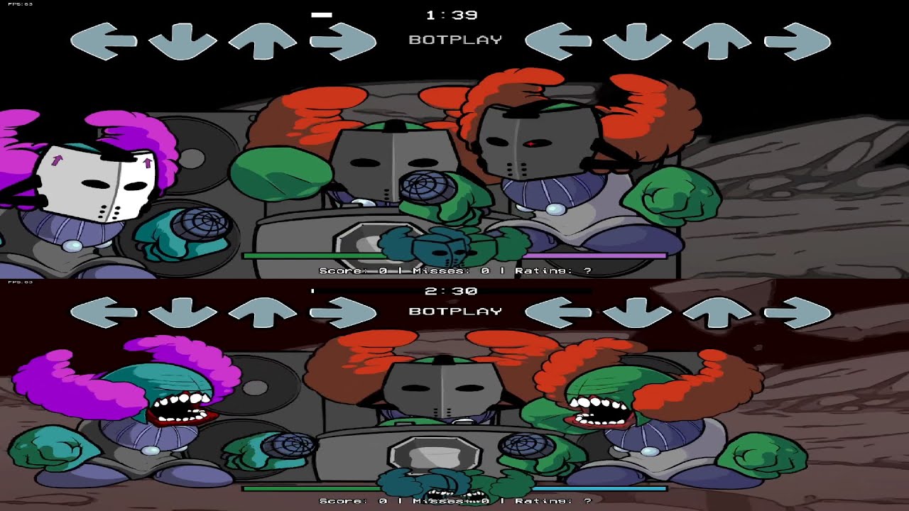 Friday Night Funkin upside tricky vs tricky - YouTube