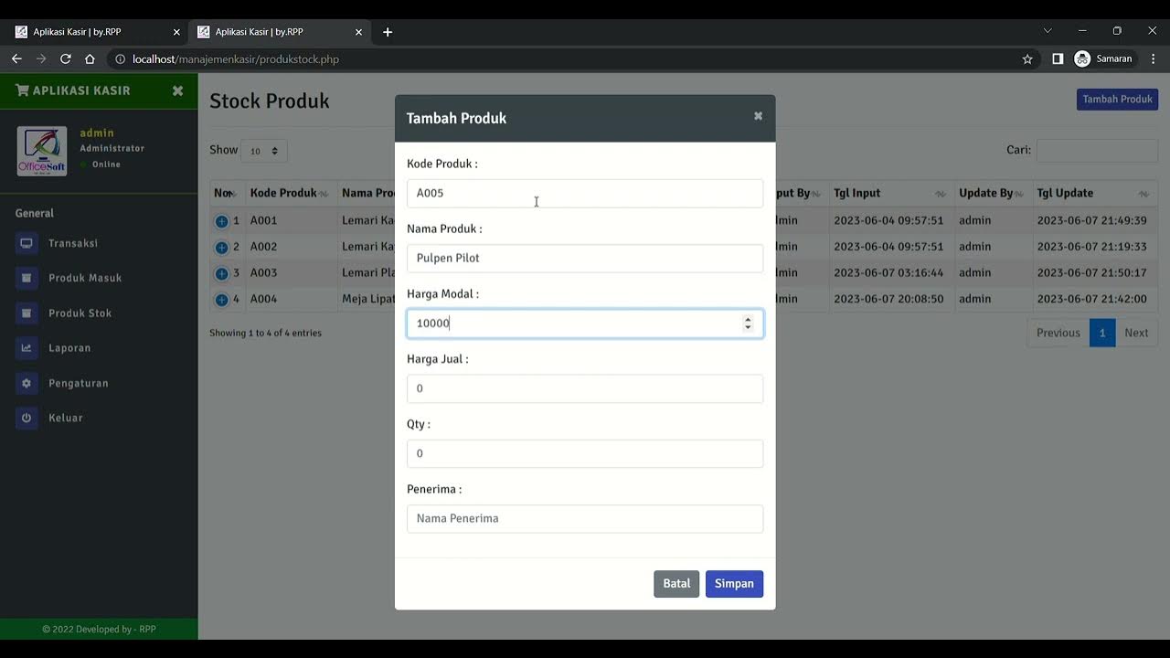 Aplikasi Kasir Berbasis Web - YouTube