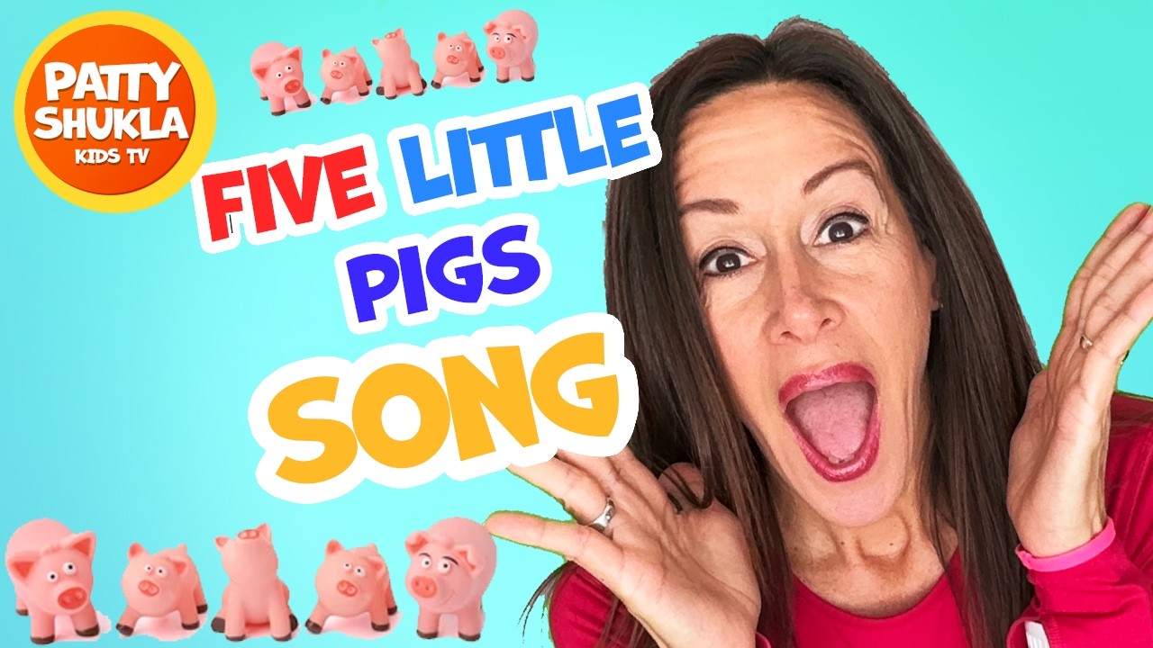 Five Little Pigs Counting Song for Children, Babies, Toddlers, Kids by ...