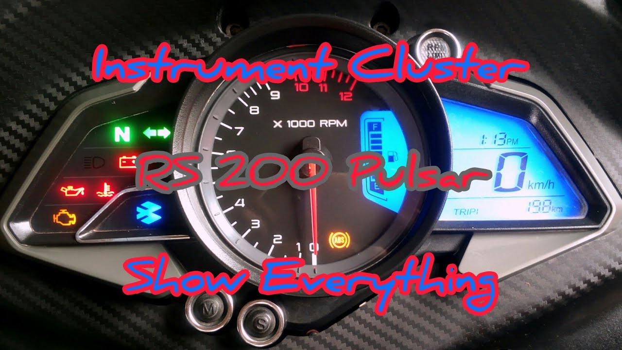 RS 200 instrument cluster show everything about system - YouTube