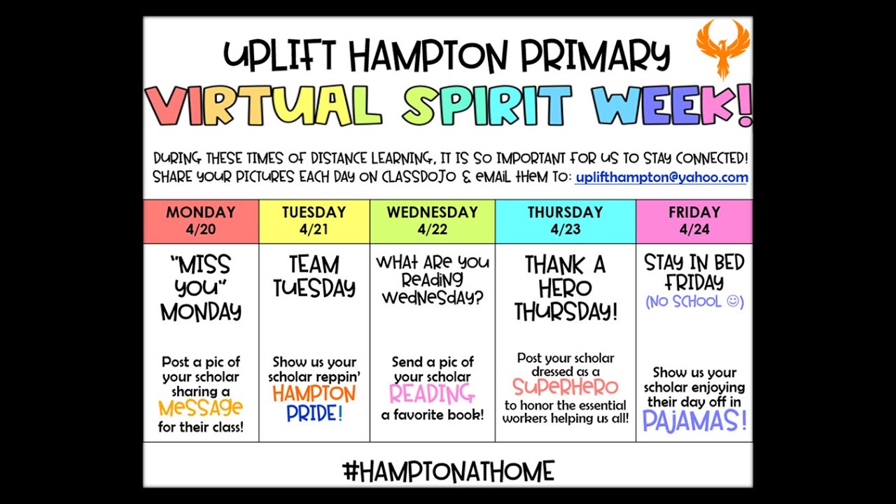 Happy Spirit Week 2020 - YouTube