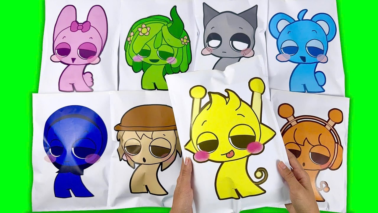 😺 Paper DIY😺 Incredibox CUTE SPRUNKI BLIND BAG Unboxing | How to make ...