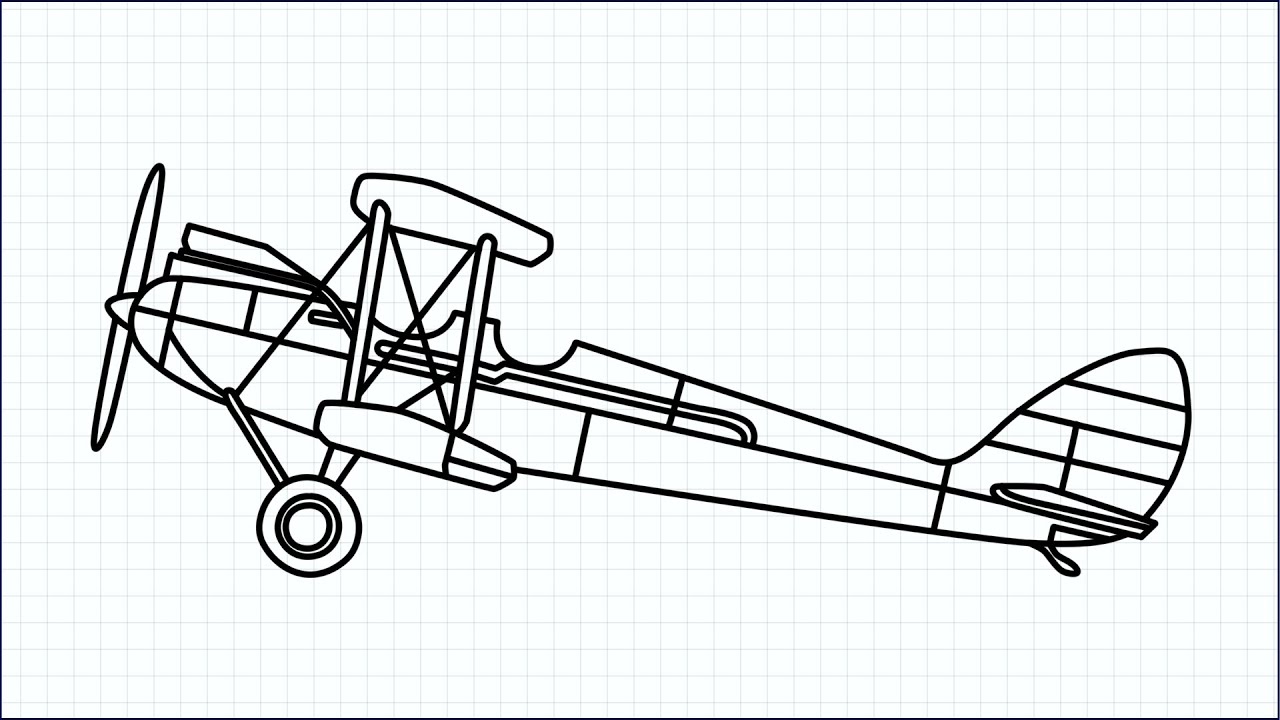How to Draw a Plane / An Airplane Drawing for Beginners / Easy Drawing ...