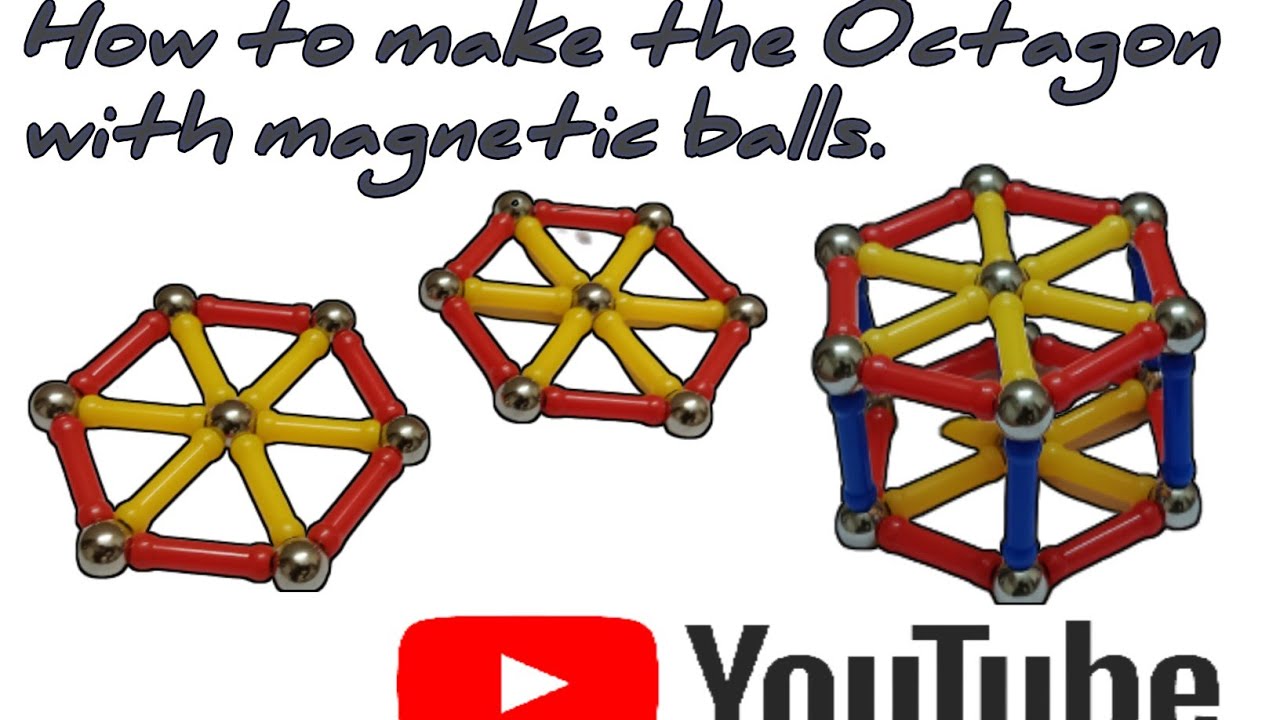 How to make 3D Octagon with magnetic balls/Kids video/funny video ...