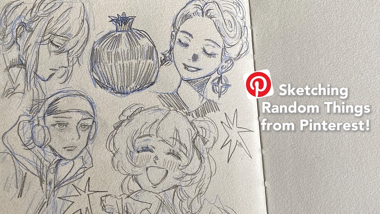 Sketching Random Things from Pinterest! 🖍️🎨 draw with me ~ to practice ...