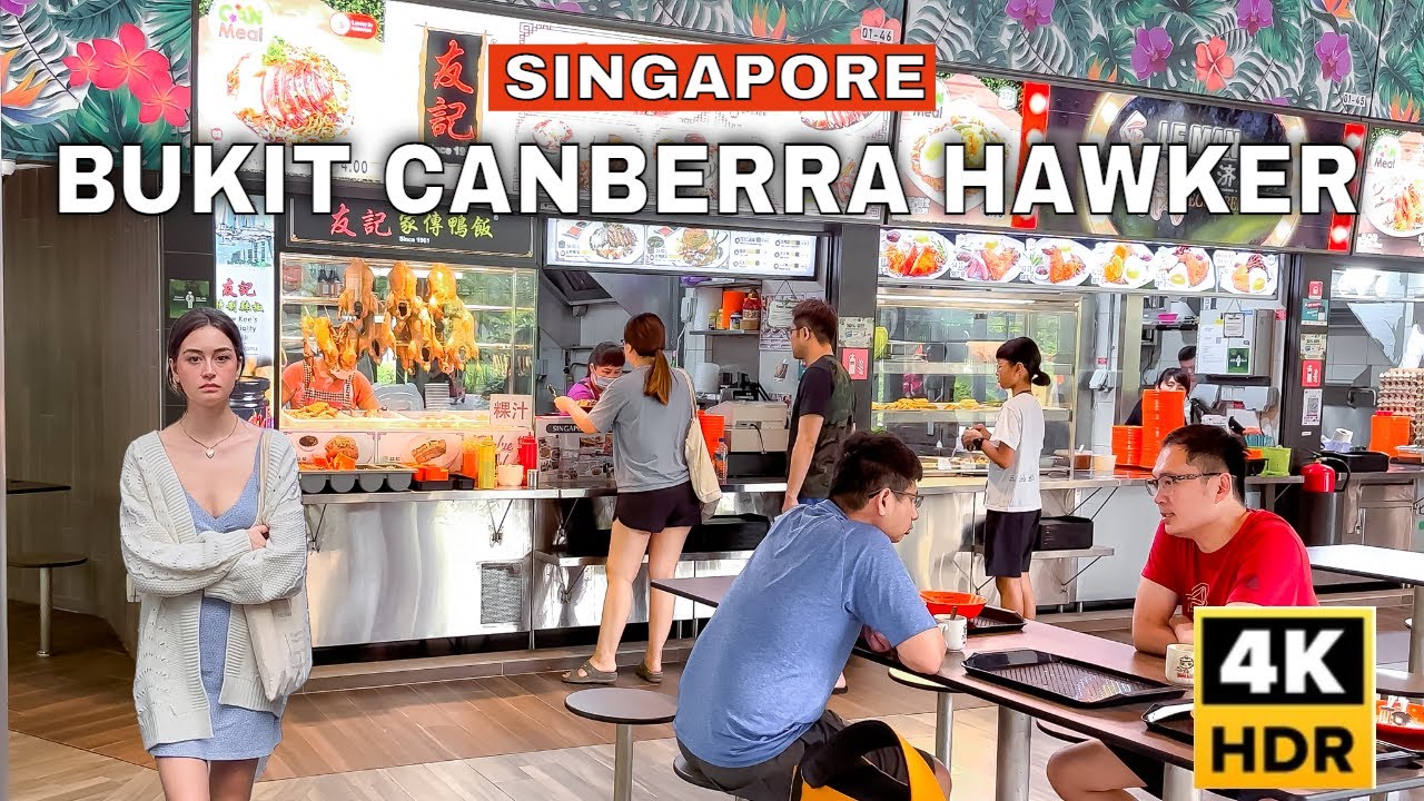 Singapore Newest Hawker Centre | Bukit Canberra Hawker Center Tour ...