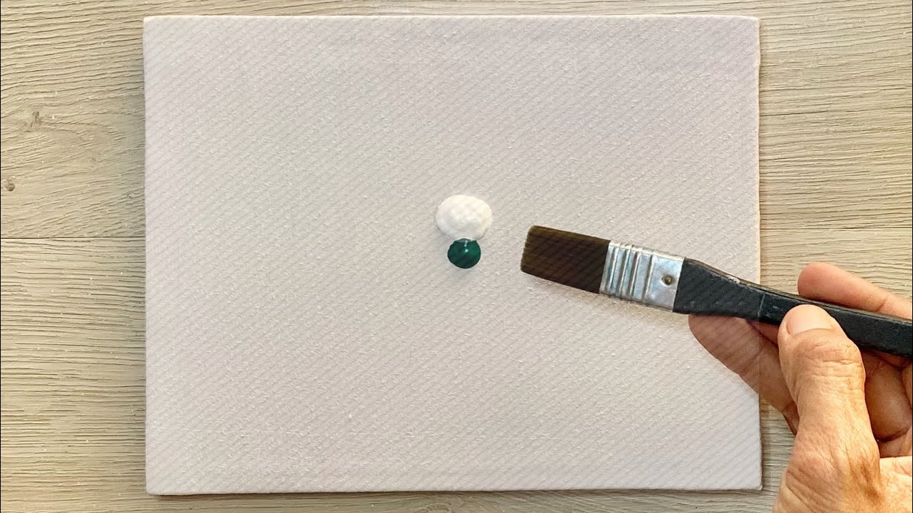 Green Tree / Sponge Painting - YouTube