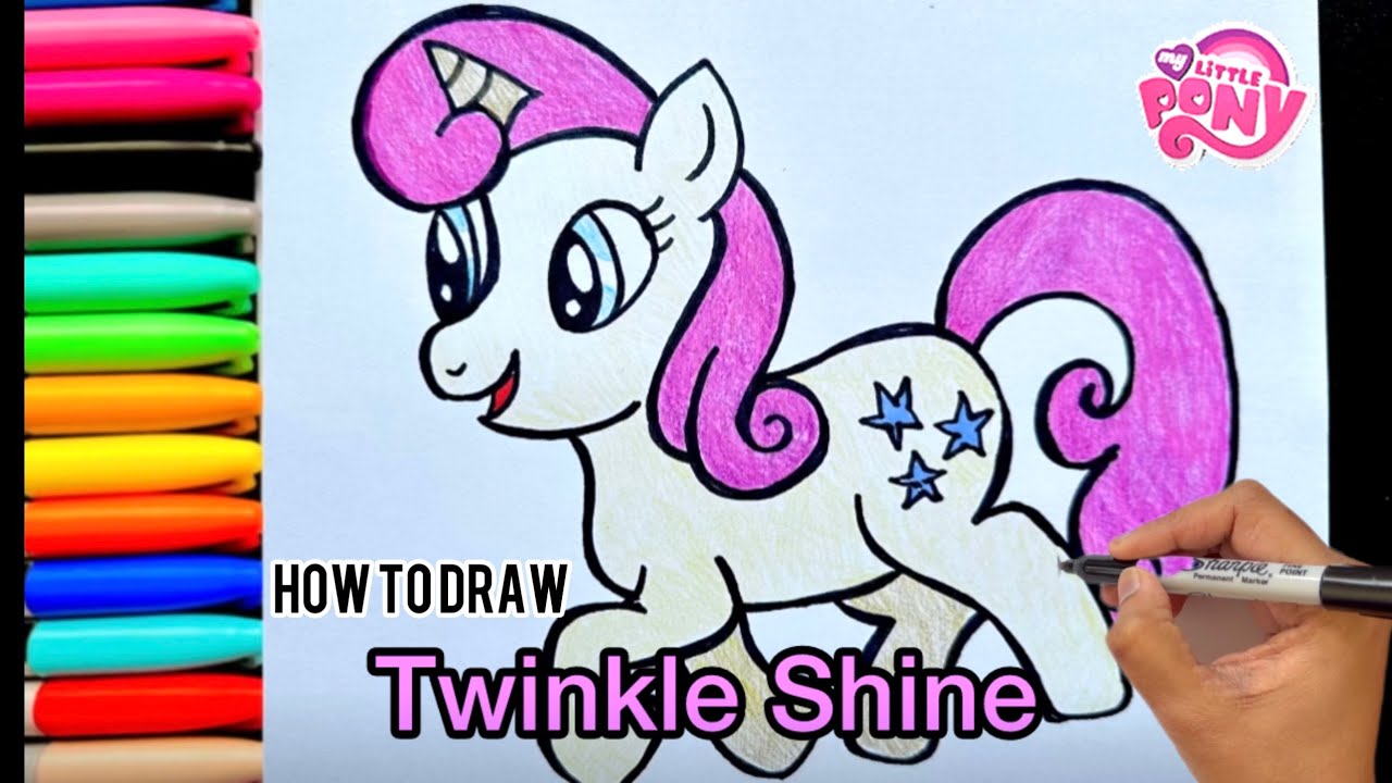 How to Draw My Little Pony Twinkle Shine | step by step drawing - YouTube