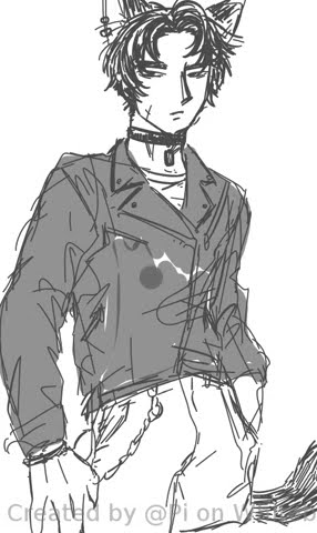 Cat Person Character created by Pi on Whiteboard Fox #timelapse # ...