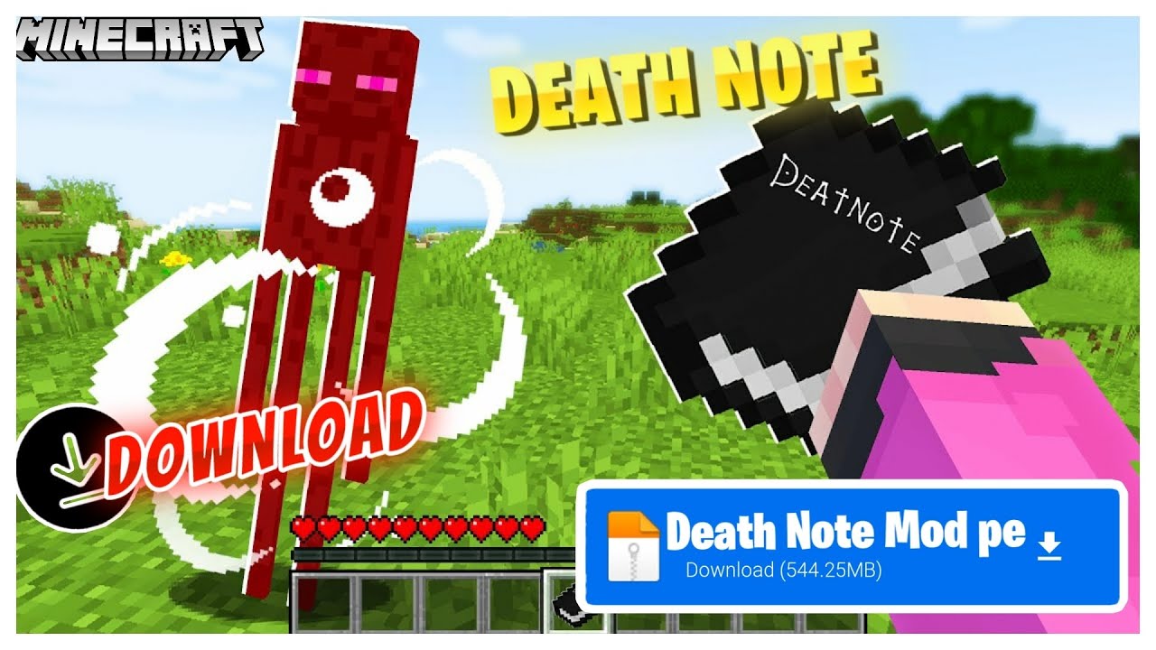 Minecraft but i have Death Note mod download pocket edition 1.19 😱 ...