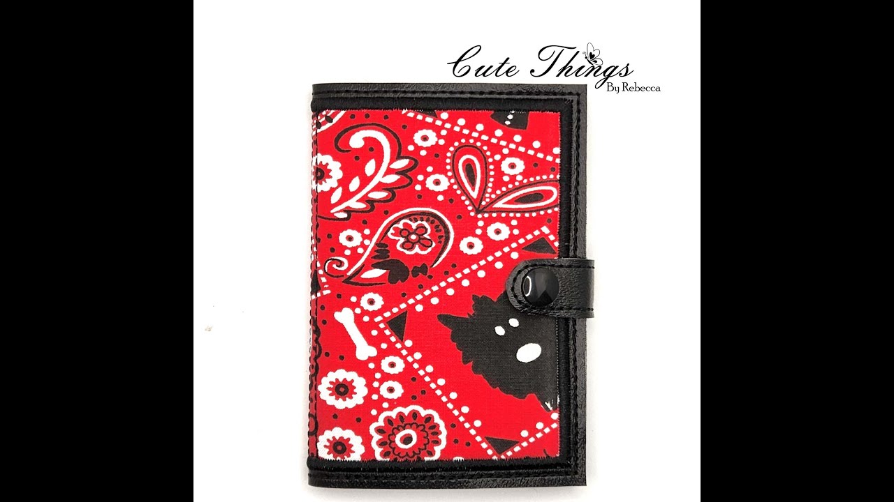 Tutorial of Applique Notebook Cover with tab - YouTube