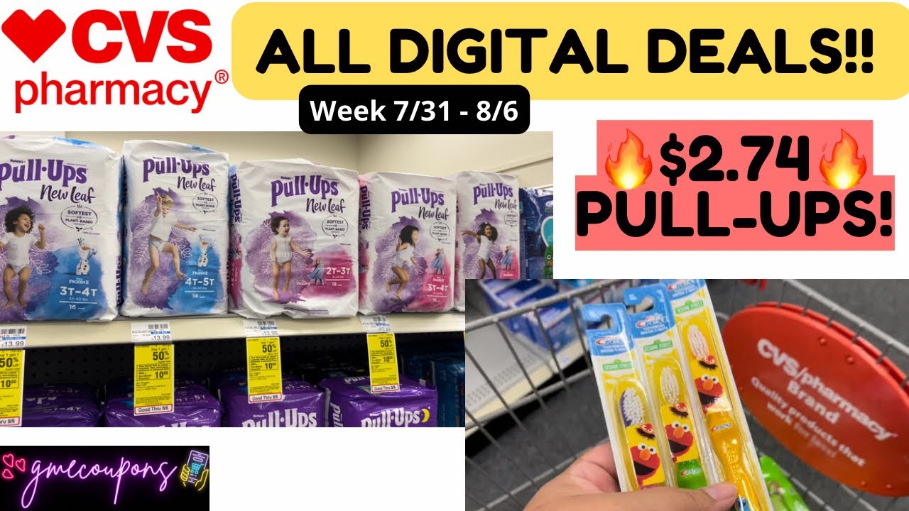 CVS COUPONING HAUL - ALL DIGITAL - $2.74 PULL UPS!! 🔥 (7/31-8/6) - YouTube