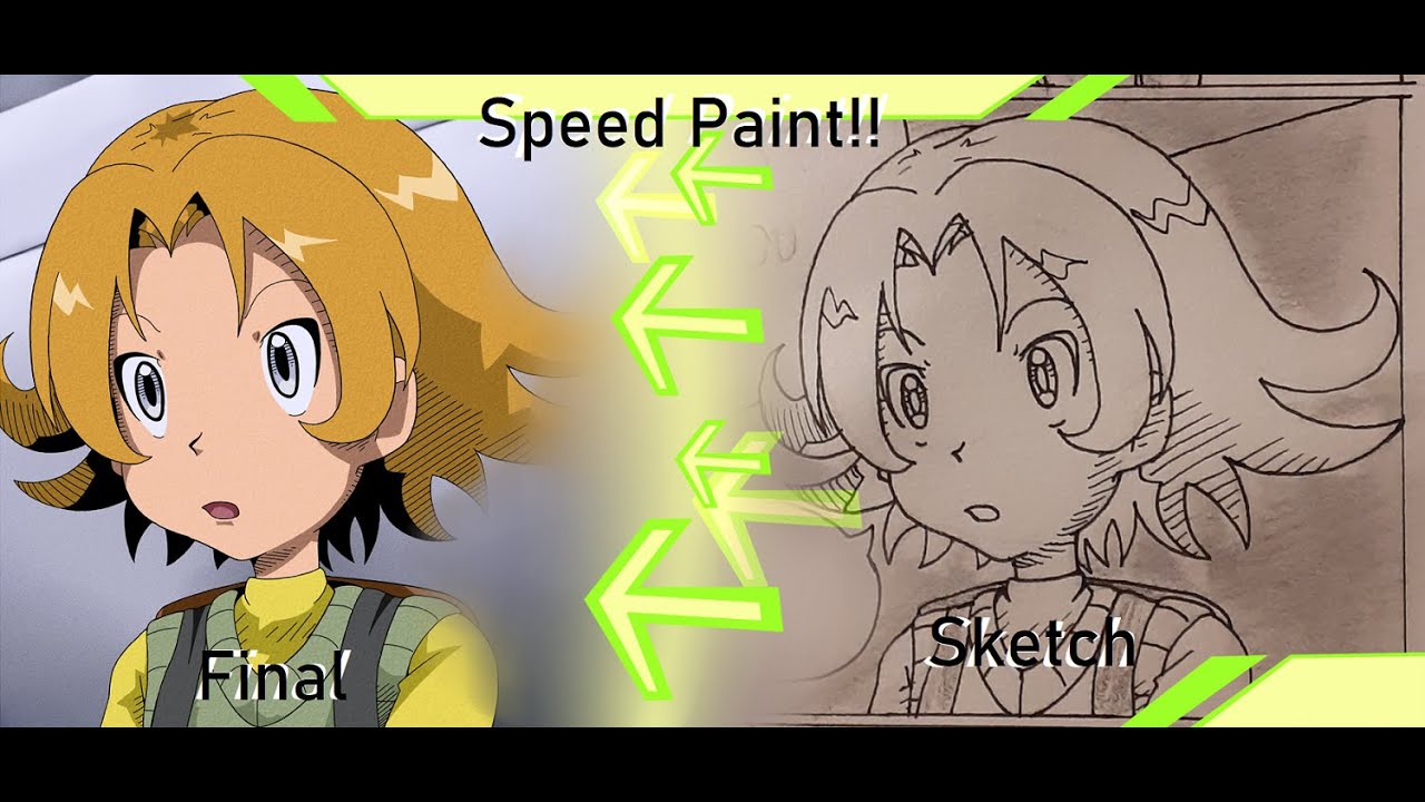 {Speed Paint} Digimon Yuu Amano - manga redraw - YouTube