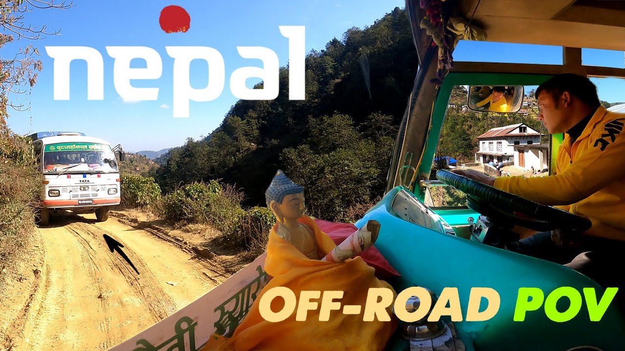 BUS DRIVING SKILL IN NEPAL MOUNTAIN ROAD 2022 l Place Near Kathmandu l ...