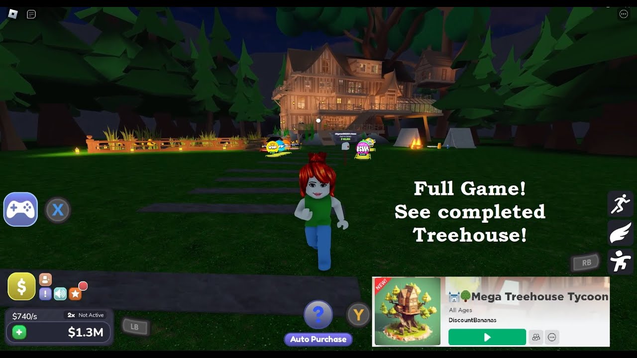 Roblox Mega Treehouse Tycoon! See Completed Treehouse! 4 days of ...