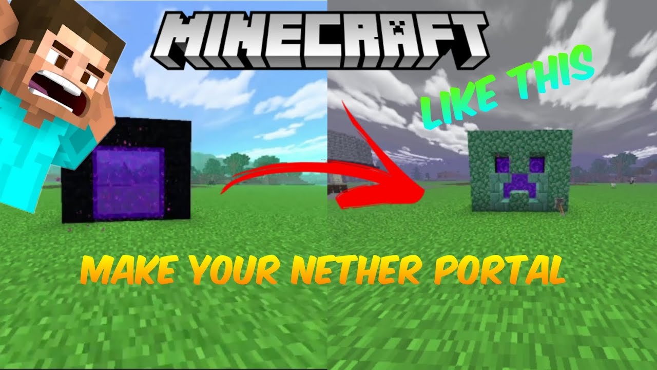Make Your Normal Nether Portal To Prismarine Portal😱 Like This 👆 ...