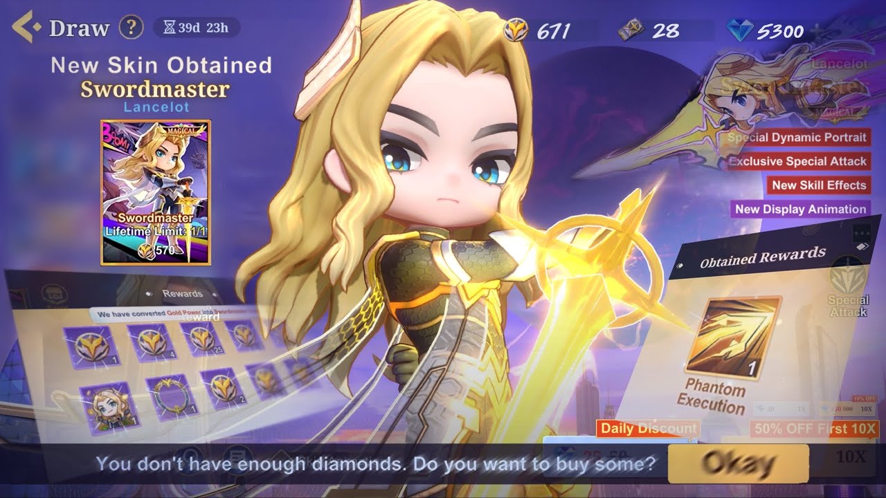 Getting Lancelot Swordmaster Magical Skin Event - 5k Diamonds | S3 MCGG ...