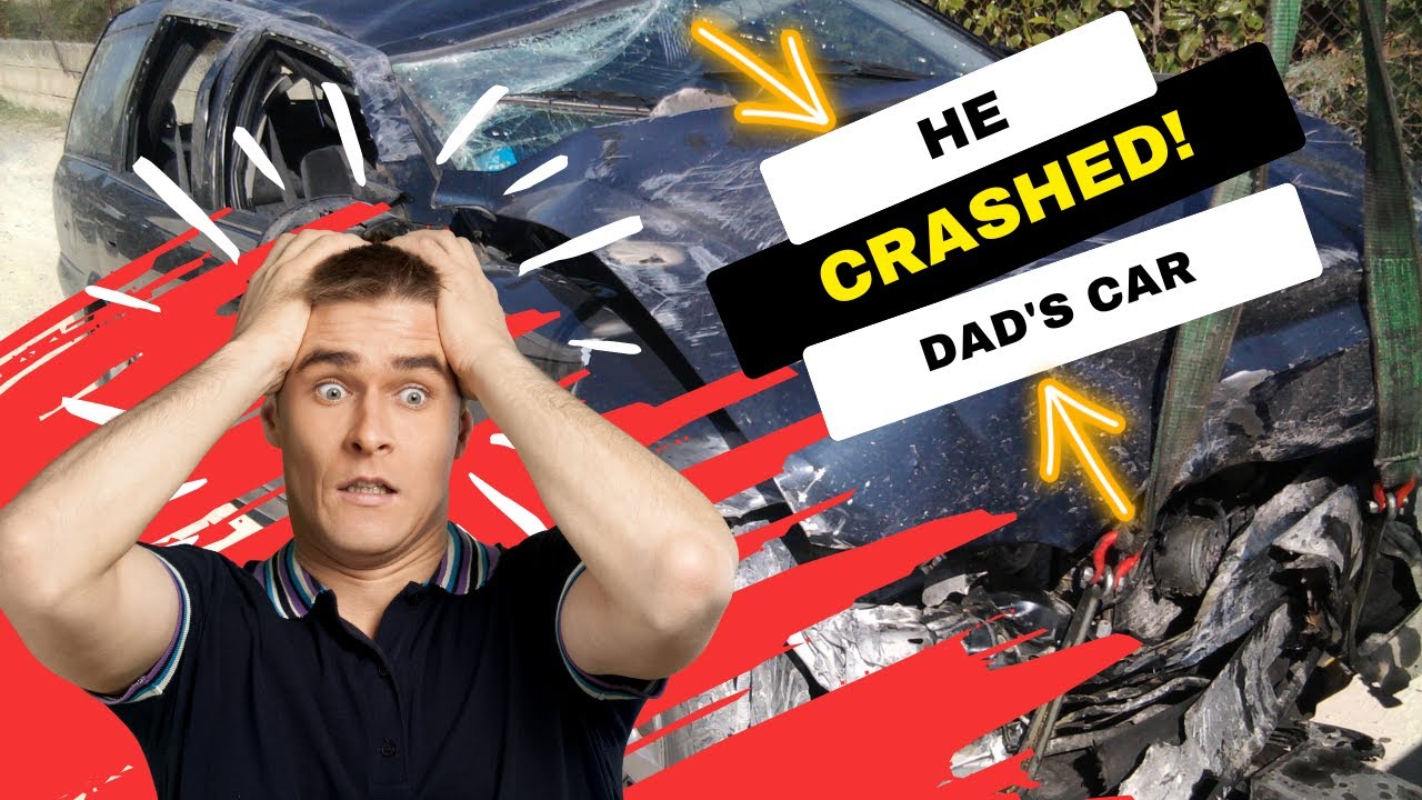 HE CRASHED DAD'S CAR DURING CHASE - YouTube